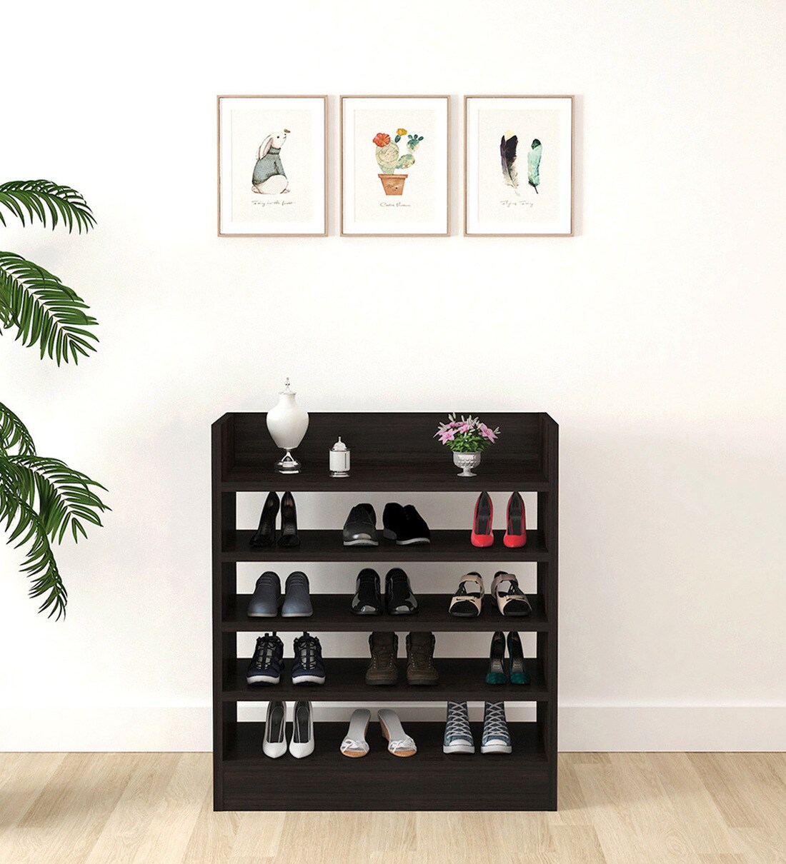 Buy Kico Open Shoe Rack in Dark Wenge Finish at 45% OFF by Lazywud ...