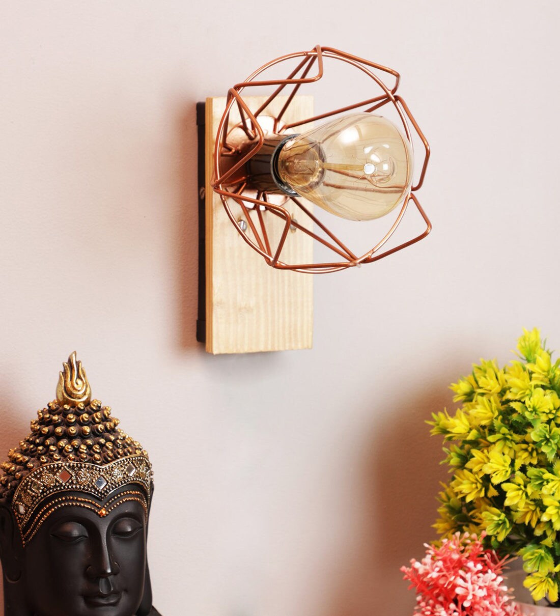 Buy Timaru Natural Wood Wood Novelty Wall Light by Kingsmarque at 37% ...