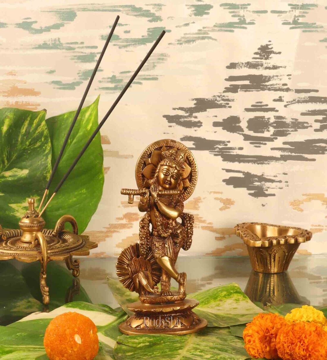 Buy Krishna Flute Brass Religious Idol at 30% OFF by BudhShiv | Pepperfry