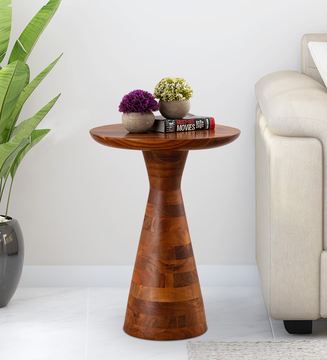 Buy Leon Solid Wood End Table In Natural Finish at 35% OFF by ...