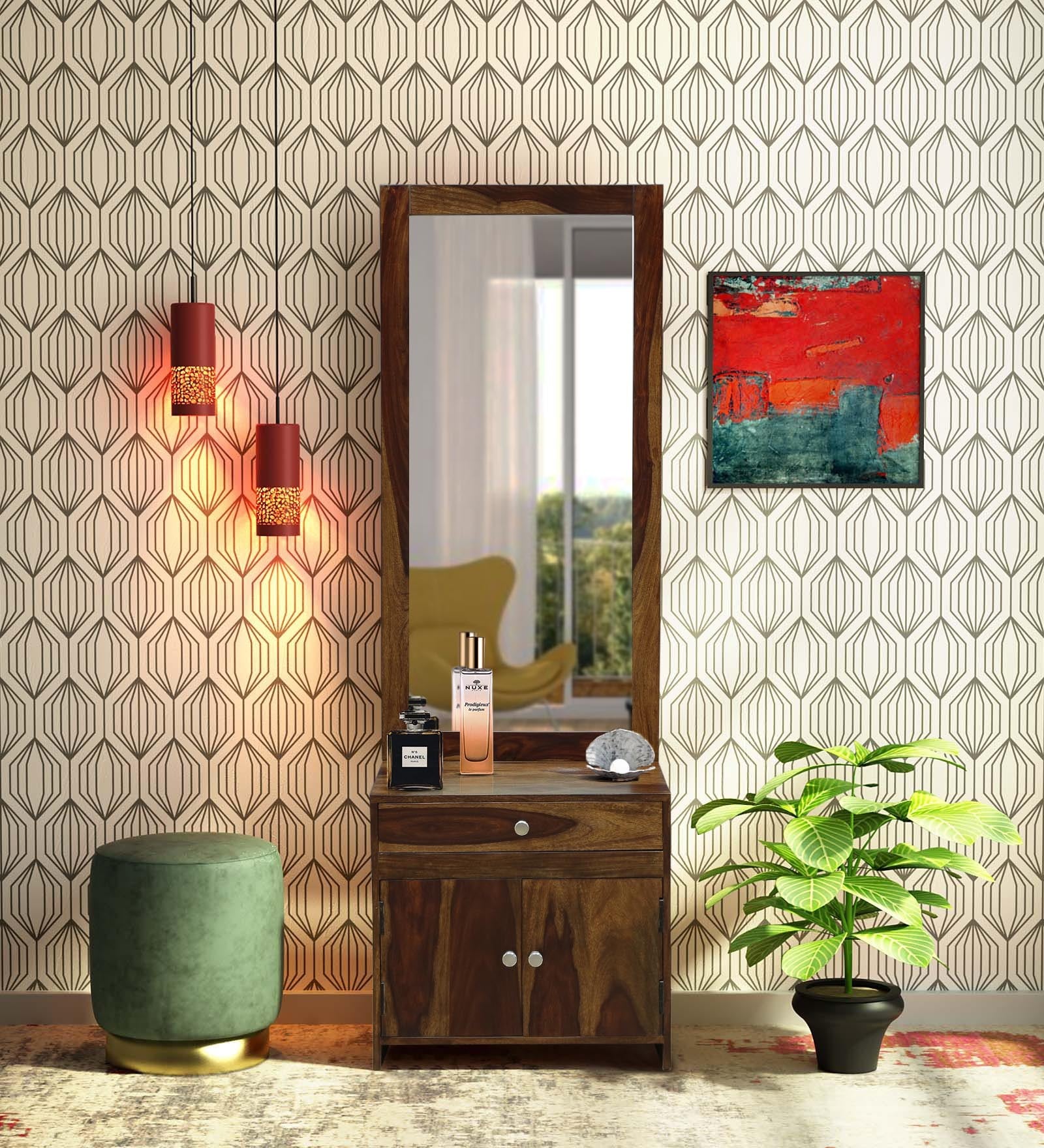 Buy Leigh Solid Wood Dresser In Provincial Teak Finish Online ...