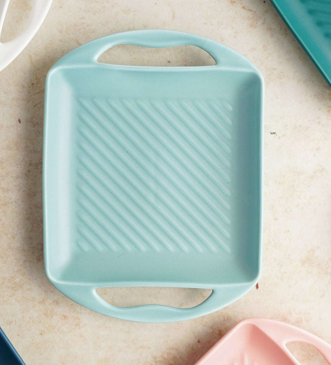 Buy Liner Square Blue Ceramic Baking Tray at 27% OFF by Nestasia ...