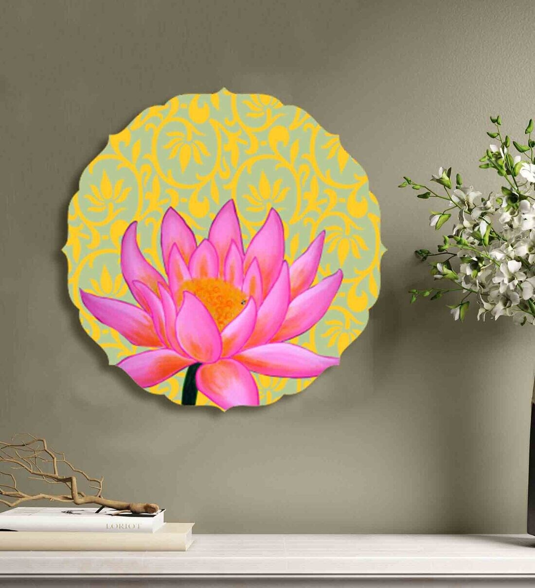 Buy Lotus Flower Green Wall Plate at 28% OFF by Shaakh | Pepperfry