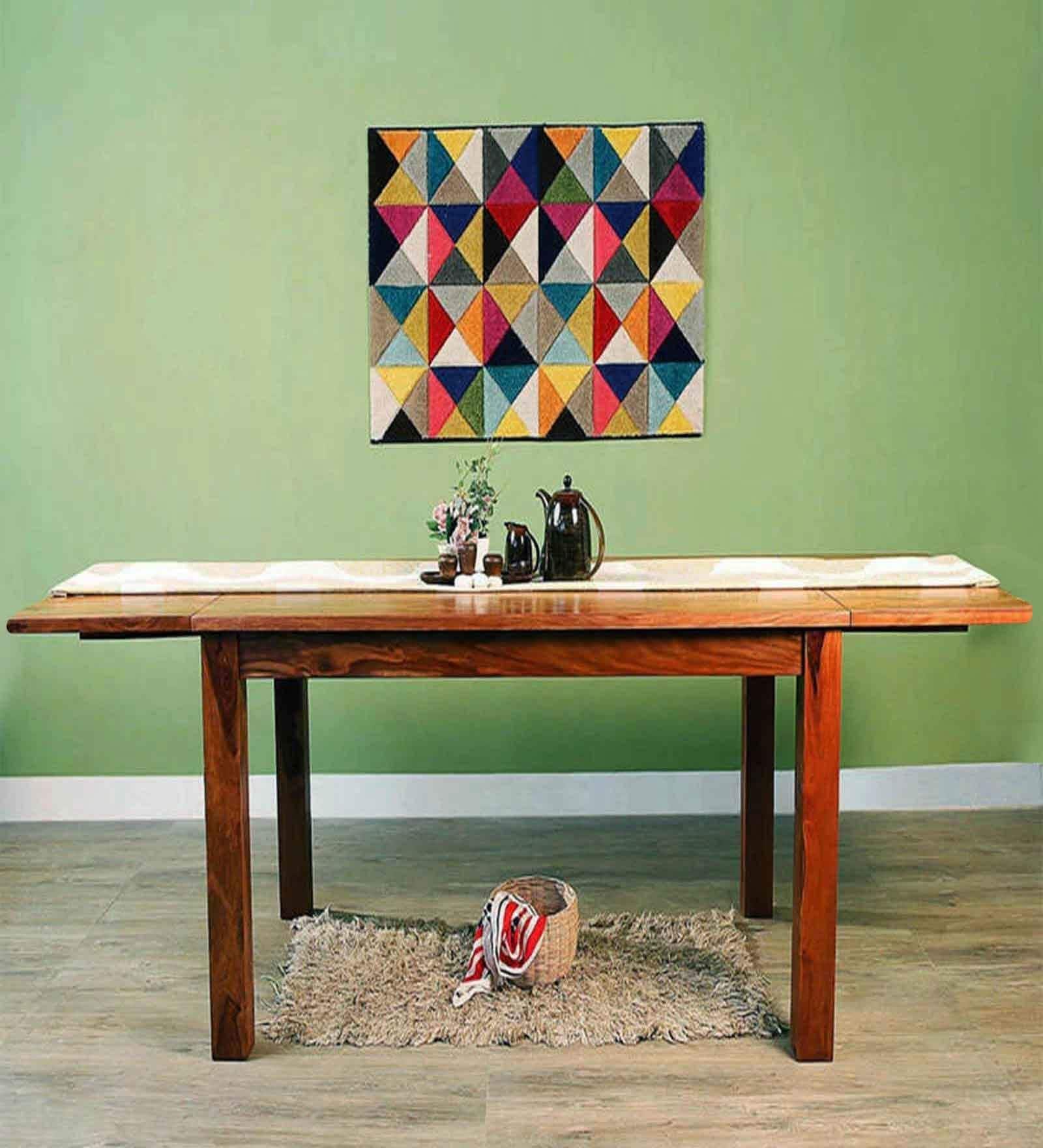 Buy Logan Six Seater Extendable Dining Table in Warm Walnut Finish by ...