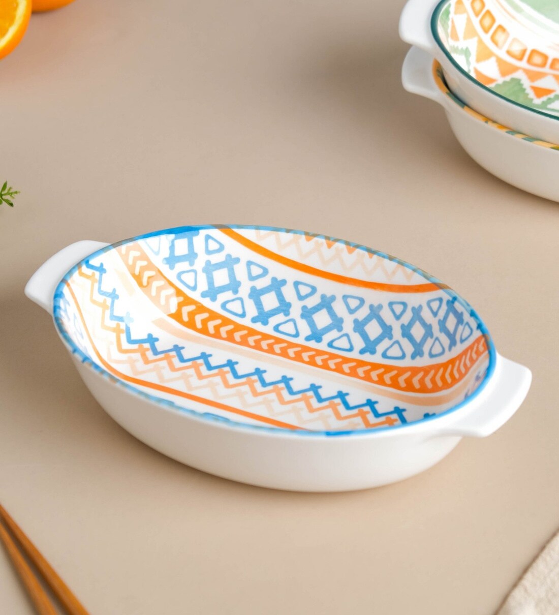 Buy Mandala Mulicolour Ceramic Bake & Serve Dish at 48% OFF by Nestasia ...