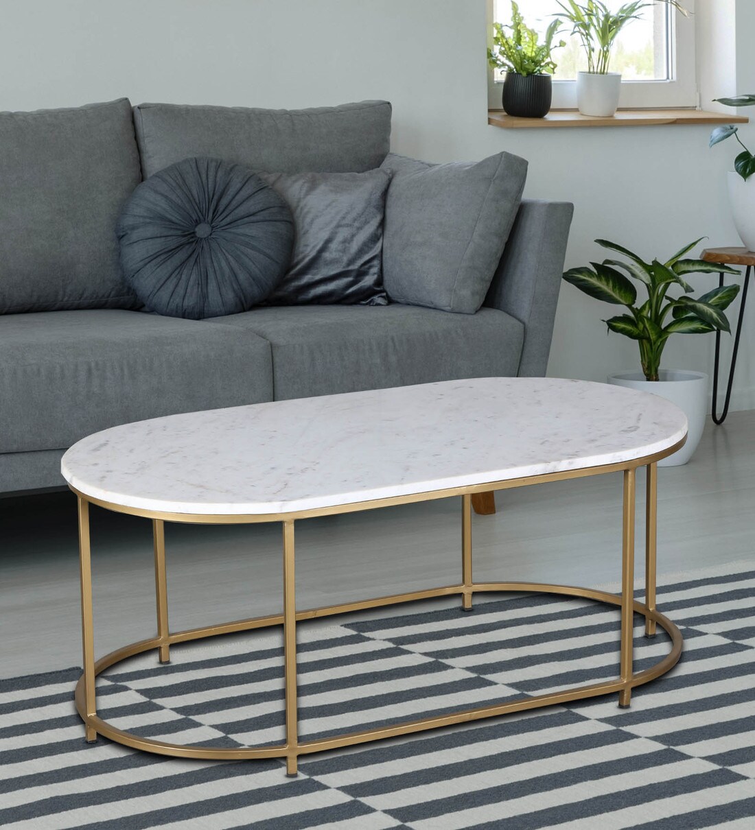 Buy Severo Coffee Table with Marble Top at 31% OFF by Furnitech | Pepperfry