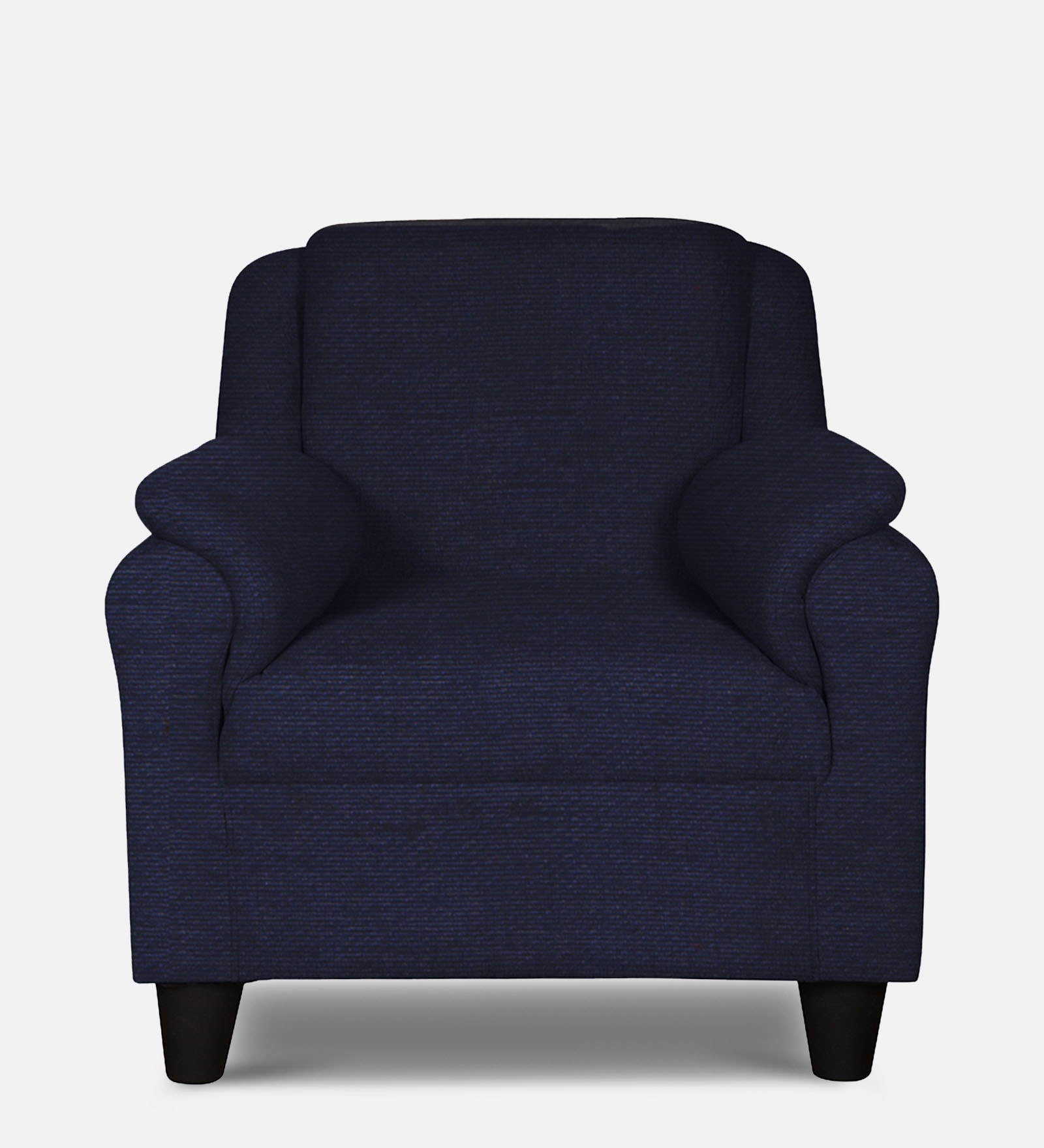 Buy Madison 1 Seater Sofa In Dark Blue Colour - Online - Rolled Arms 1 ...