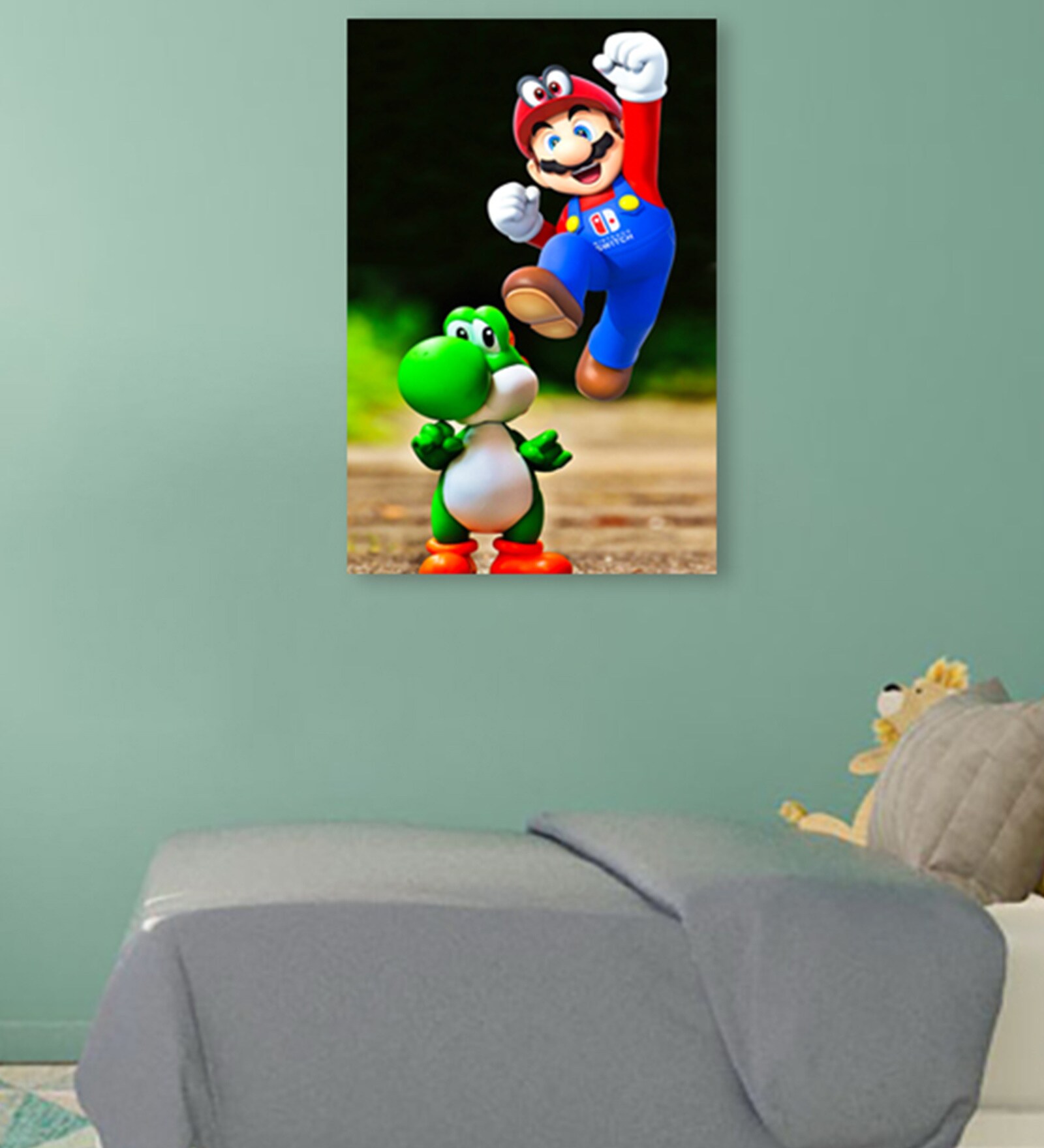 Buy Mario Fun Toughened Glass Wall Painting By Flair Glass at 44% OFF ...