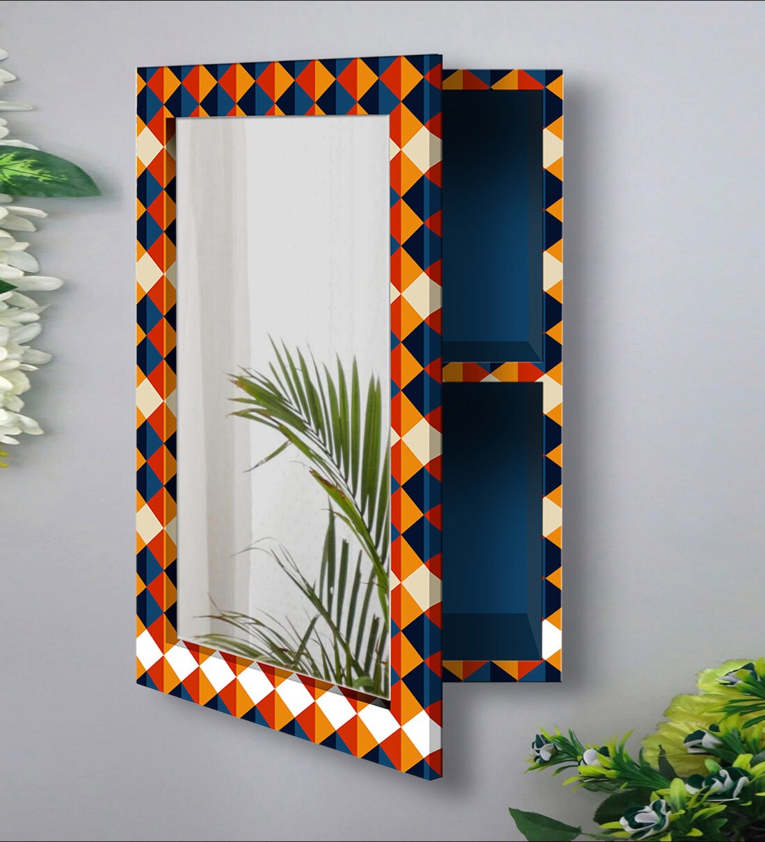 Buy MDF Wall Cabinet With Mirror In Multicolour By 999Store at 48% OFF ...