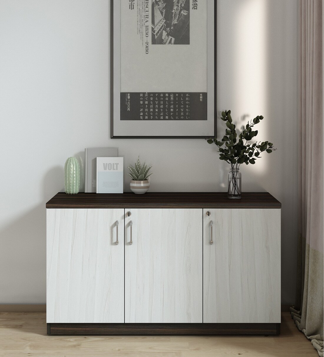 Buy Merino Office Cabinet In Dark Oak & Light Oak Finish at 31% OFF by ...