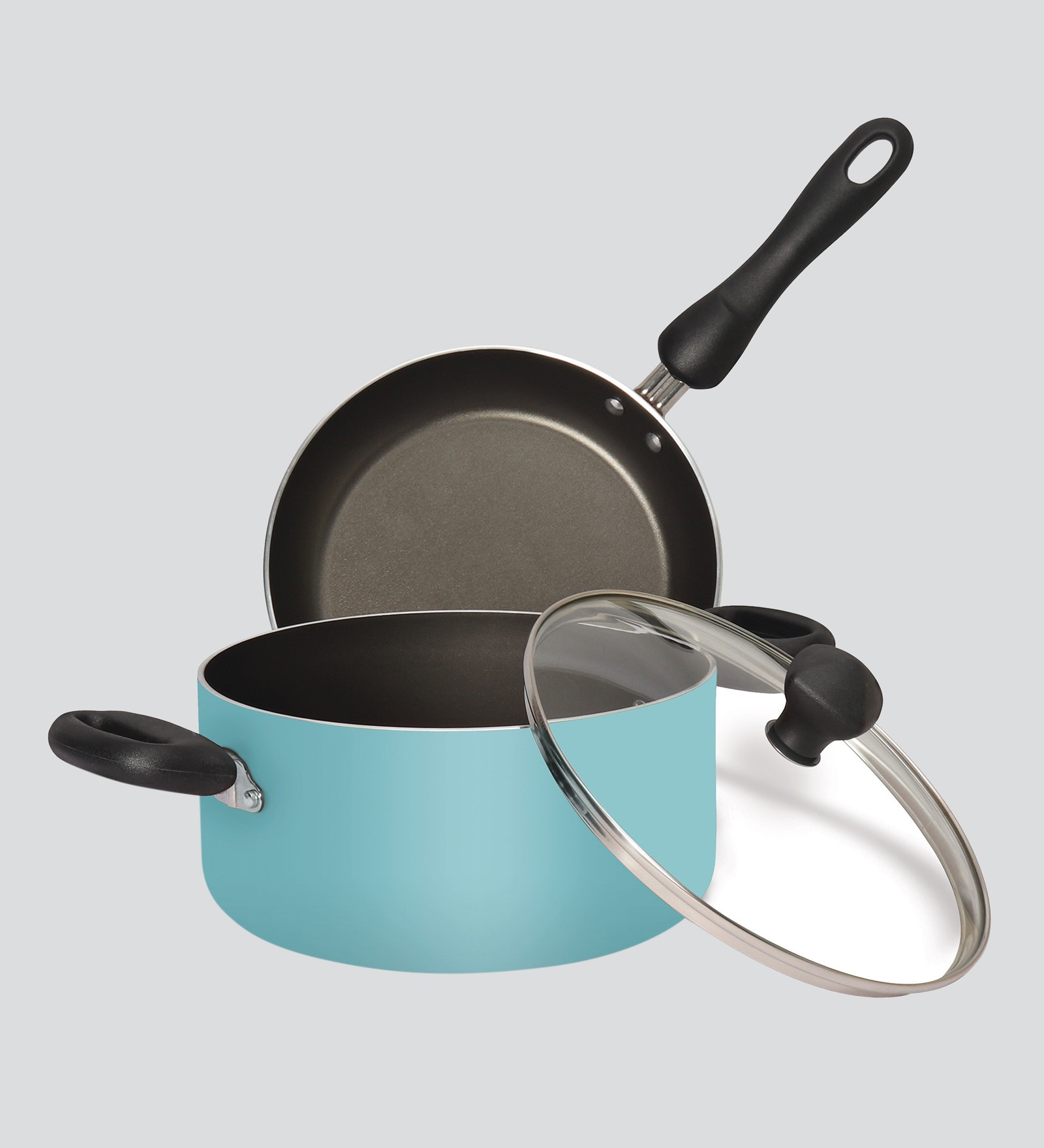 Buy Meyer Non-Stick 3-Piece Cookware Set, Casserole + Fry Pan With ...