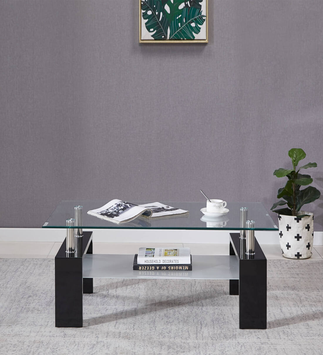 Buy Milan Coffee Table In Black Colour at 10% OFF by SAYO | Pepperfry