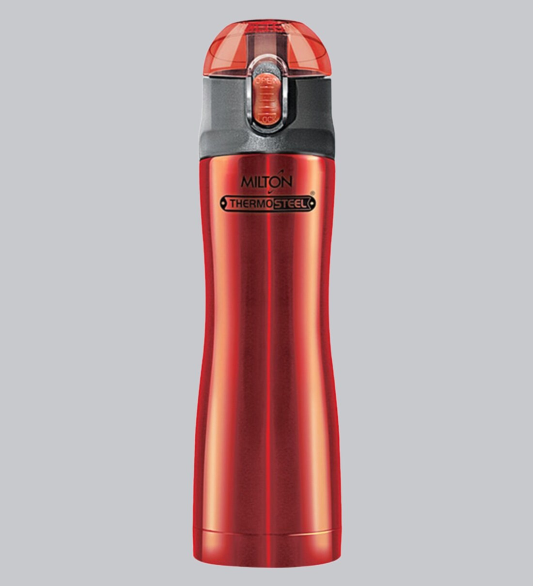Buy Milton Thermosteel Maestro Red Steel 470 ML Water Bottles Online ...