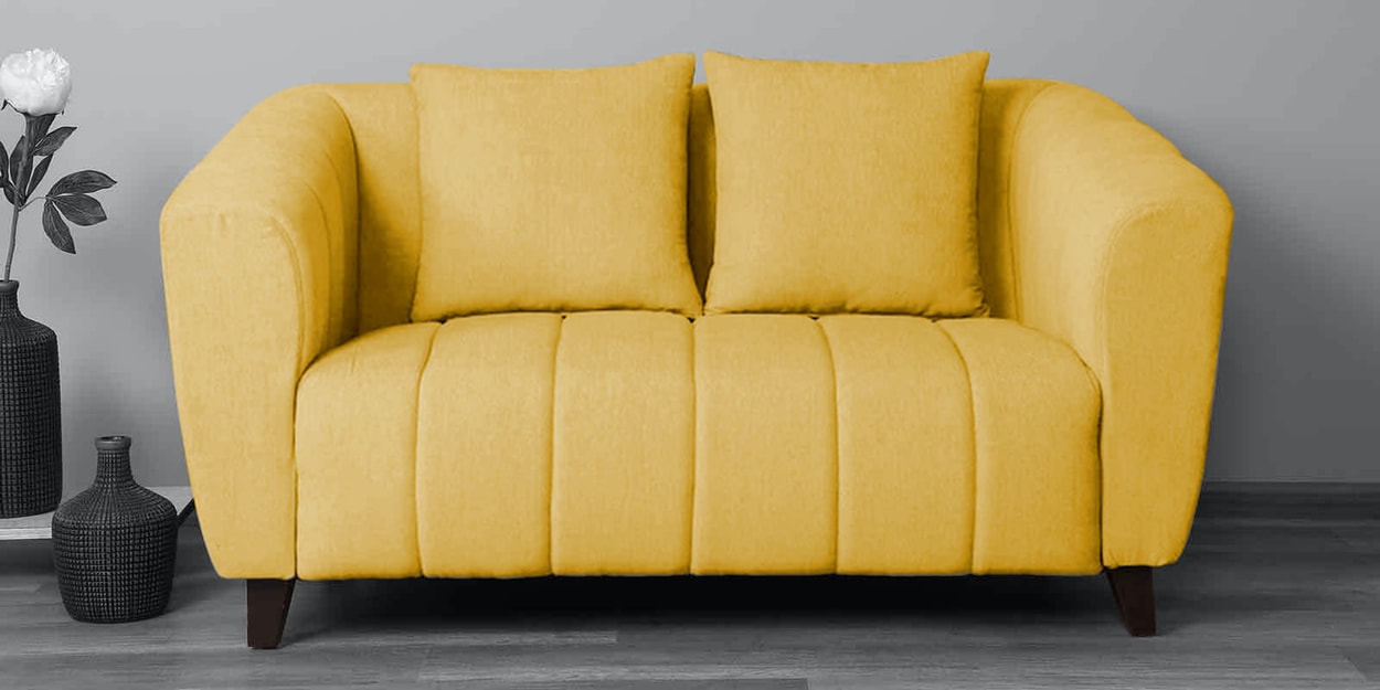 Buy Mia 2 Seater Sofa In Camel yellow Online - Contemporary 2 Seater Sofas - 2 Seater Sofas ...
