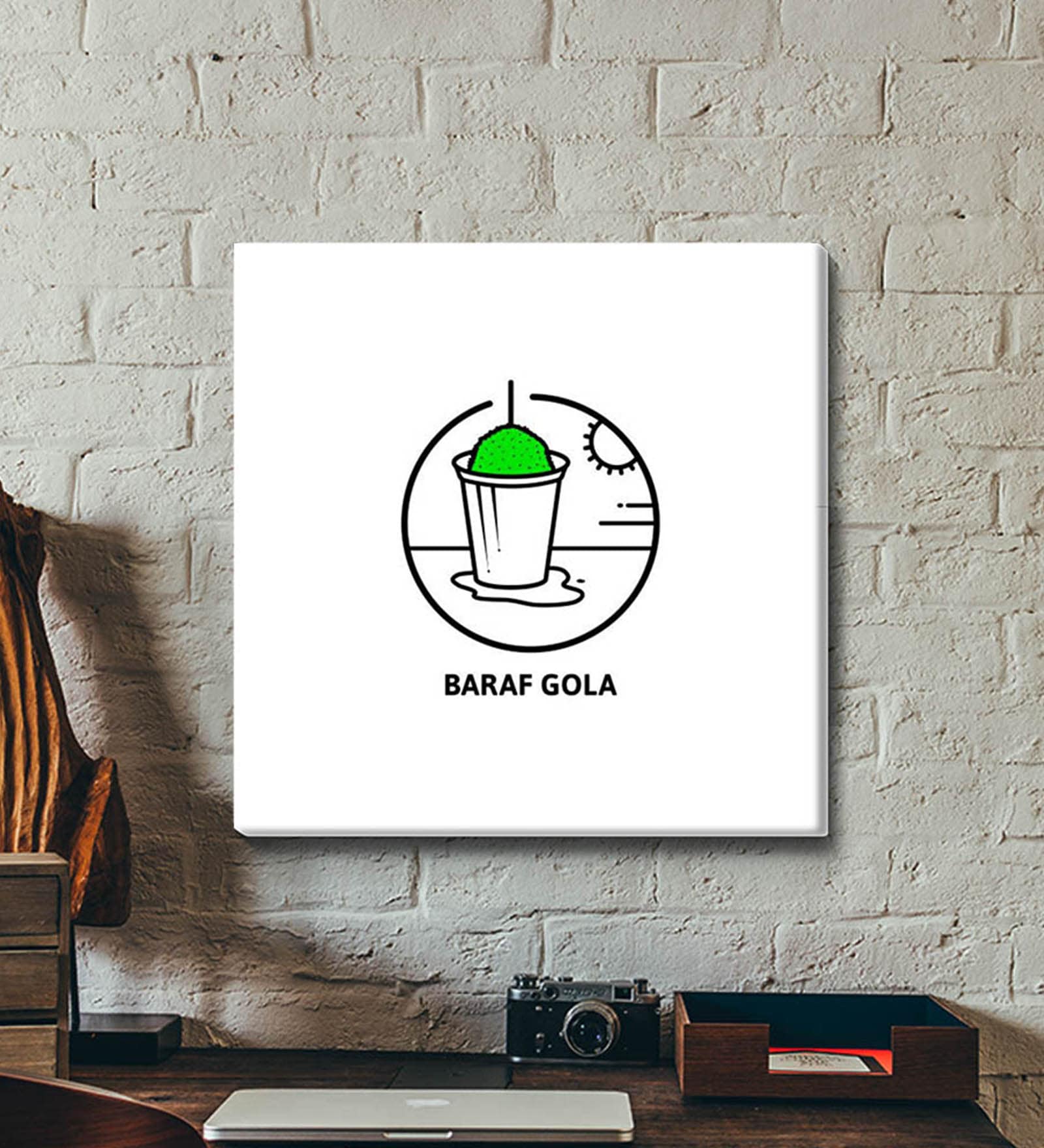 Buy Million Designs Matte Canvas Baraf Gola Framed Art Print Online ...