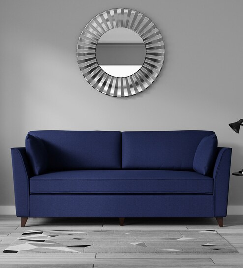 Buy Miranda Fabric 3 Seater Sofa In Ice Blue Colour Online - Lawson ...