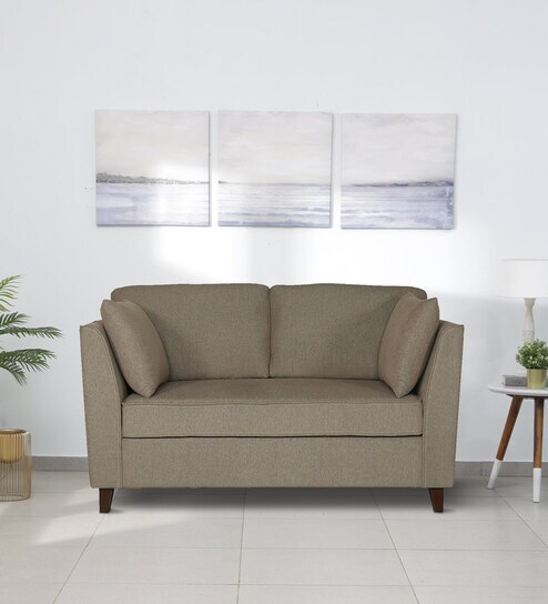Buy Miranda Fabric 2 Seater Sofa In Steel Grey Colour Online - Lawson 2 ...