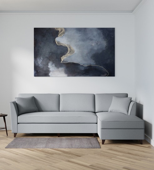 Buy Miranda Fabric LHS 2 Seater Sectional Sofa In Ash Grey Colour at 17 ...