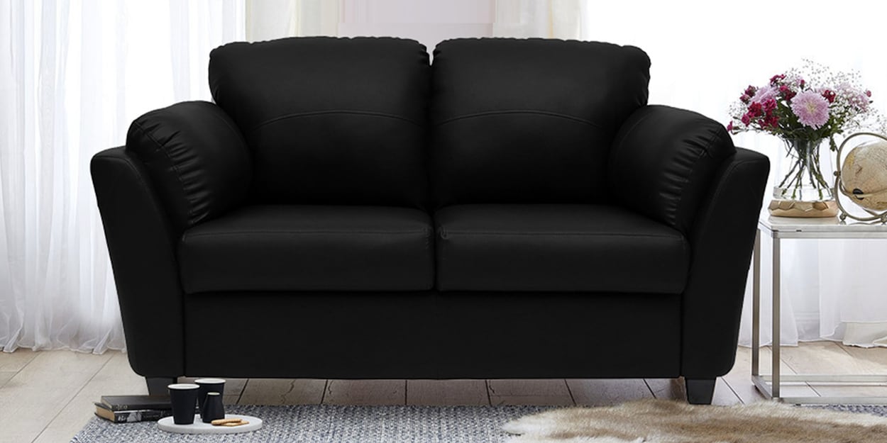 Buy Montero 2 Seater Sofa In Black Colour at 40% OFF by Vittoria ...