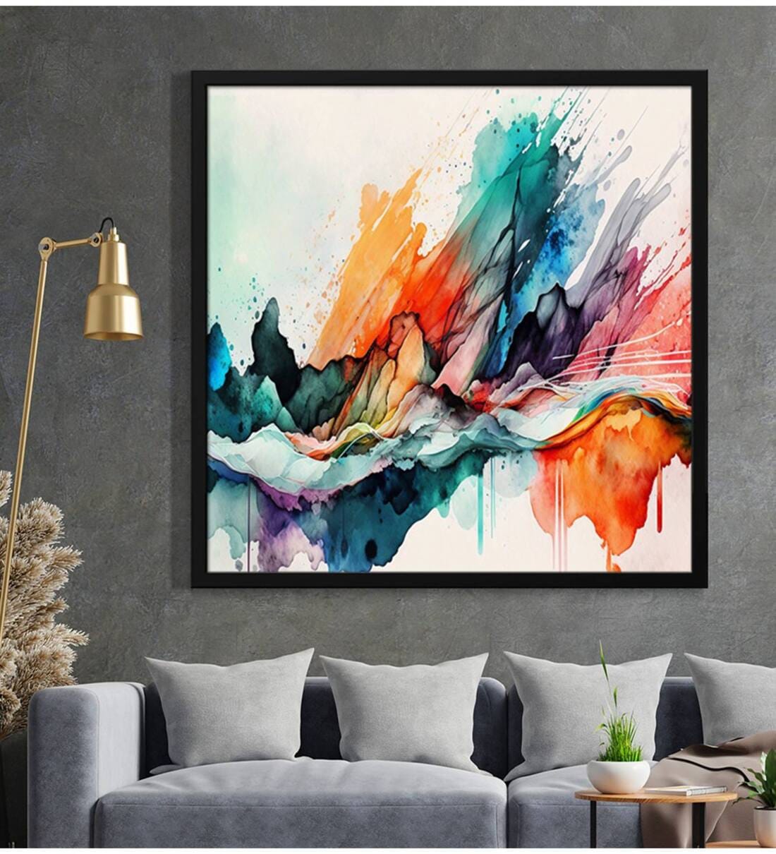 Buy Multi Color Abstract Art Canvas Wall Painting at 100% OFF by ...