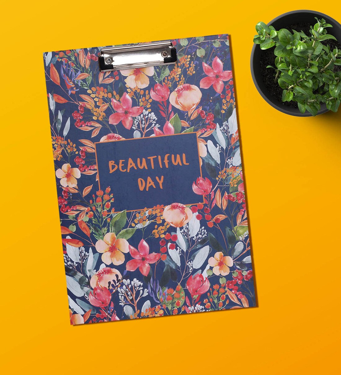 Buy Multicolor Paper & Wooden Beautiful day Large Exam Writing Pad By ...