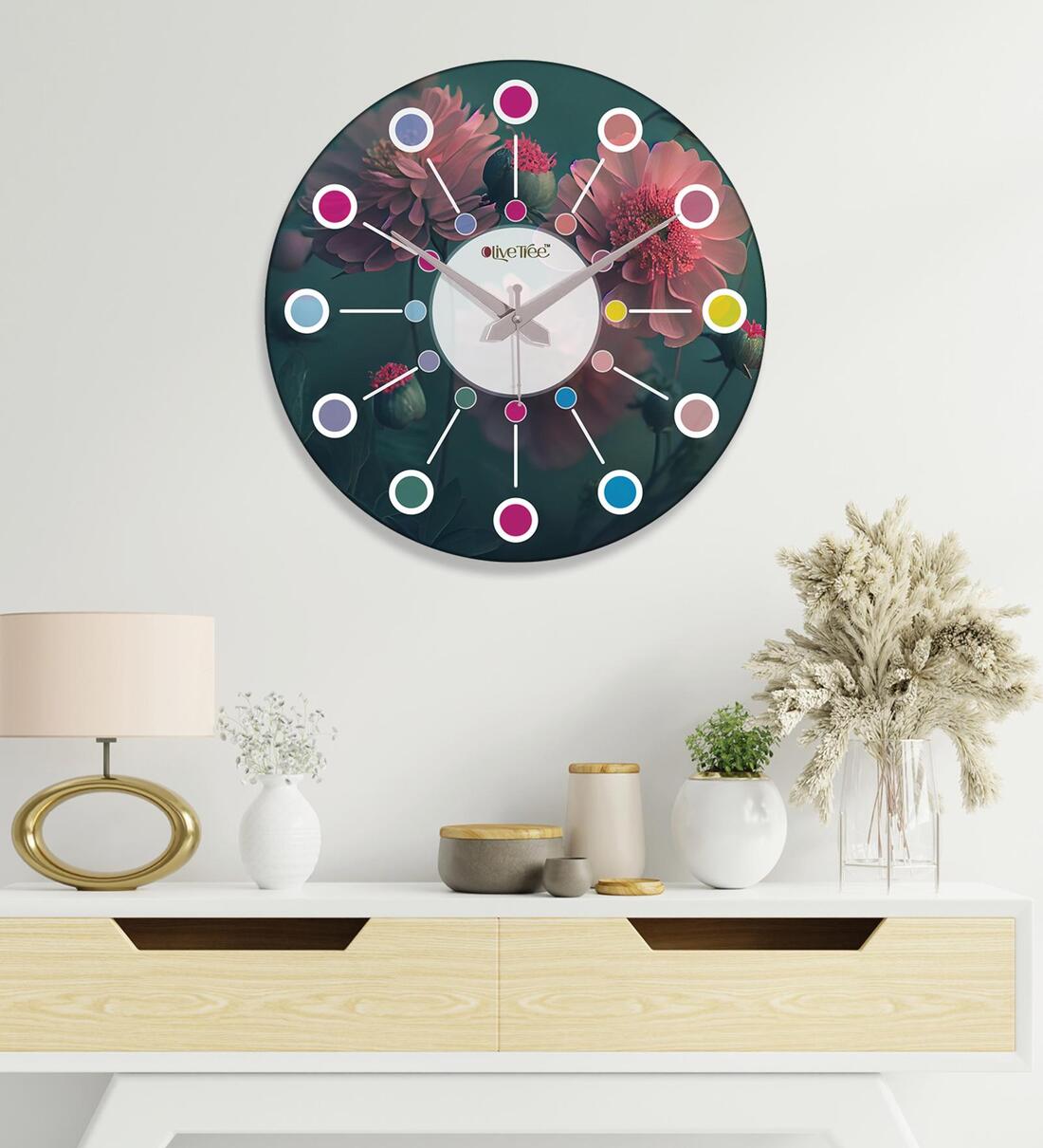 Buy Multicolour Engineered Wood Battery Operated Wall Clock at 60% OFF ...