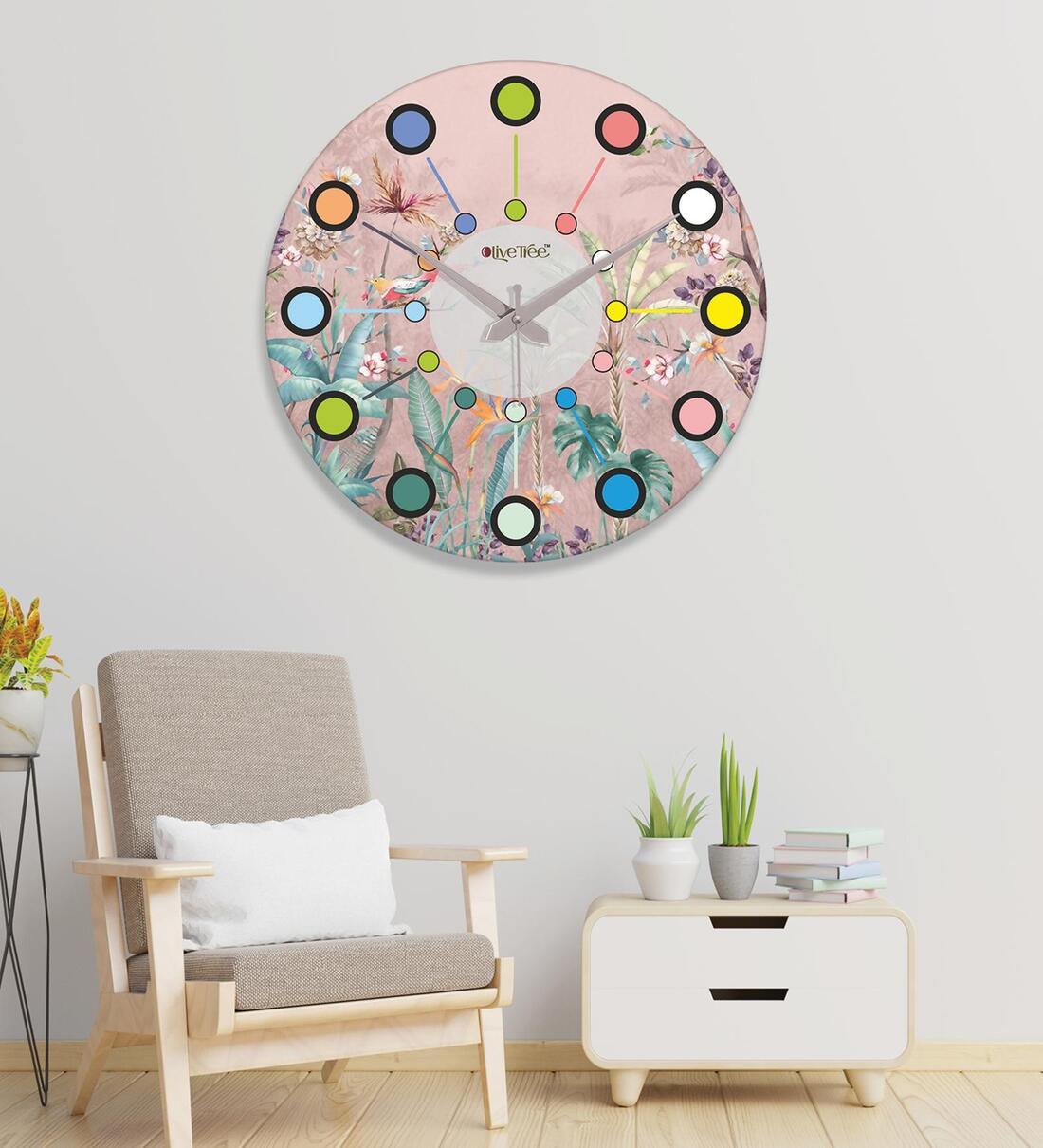 Buy Multicolour Engineered Wood Battery Operated Wall Clock at 60% OFF ...