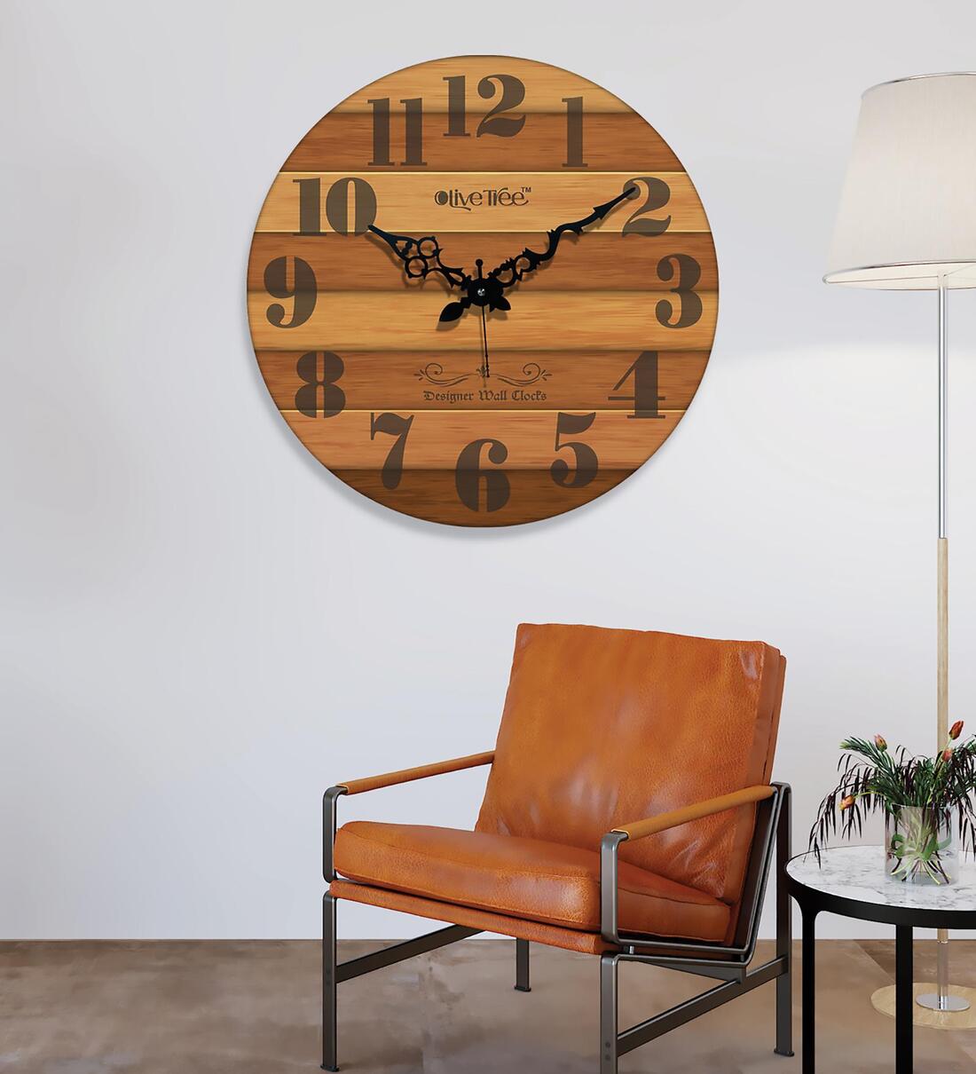 Buy Multicolour Engineered Wood Battery Operated Wall Clock at 60% OFF by Olive Tree | Pepperfry