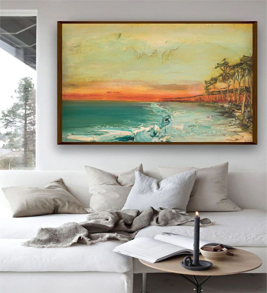 Buy The Classic Museum Multicolor Canvas Framed Landscape Art Print at ...