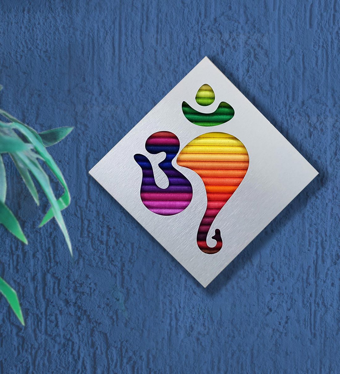 Buy Multicolour Silk Om Wall Mural By Earthen Symphony at 23% OFF by ...