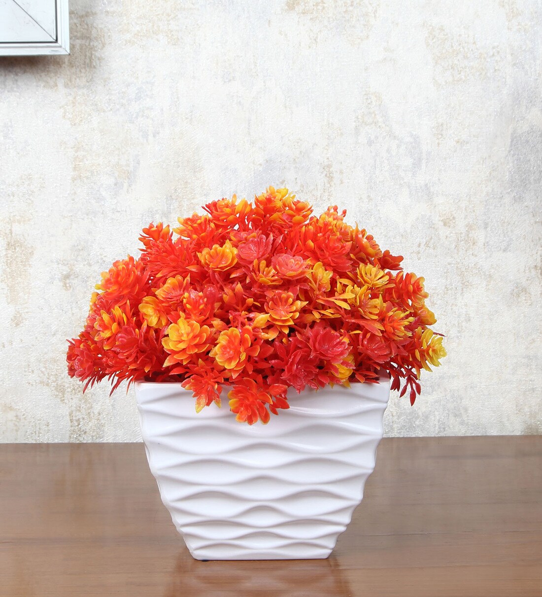 Buy Multicolour Plastic & Polyester Artificial Plant With Pot at 55% ...