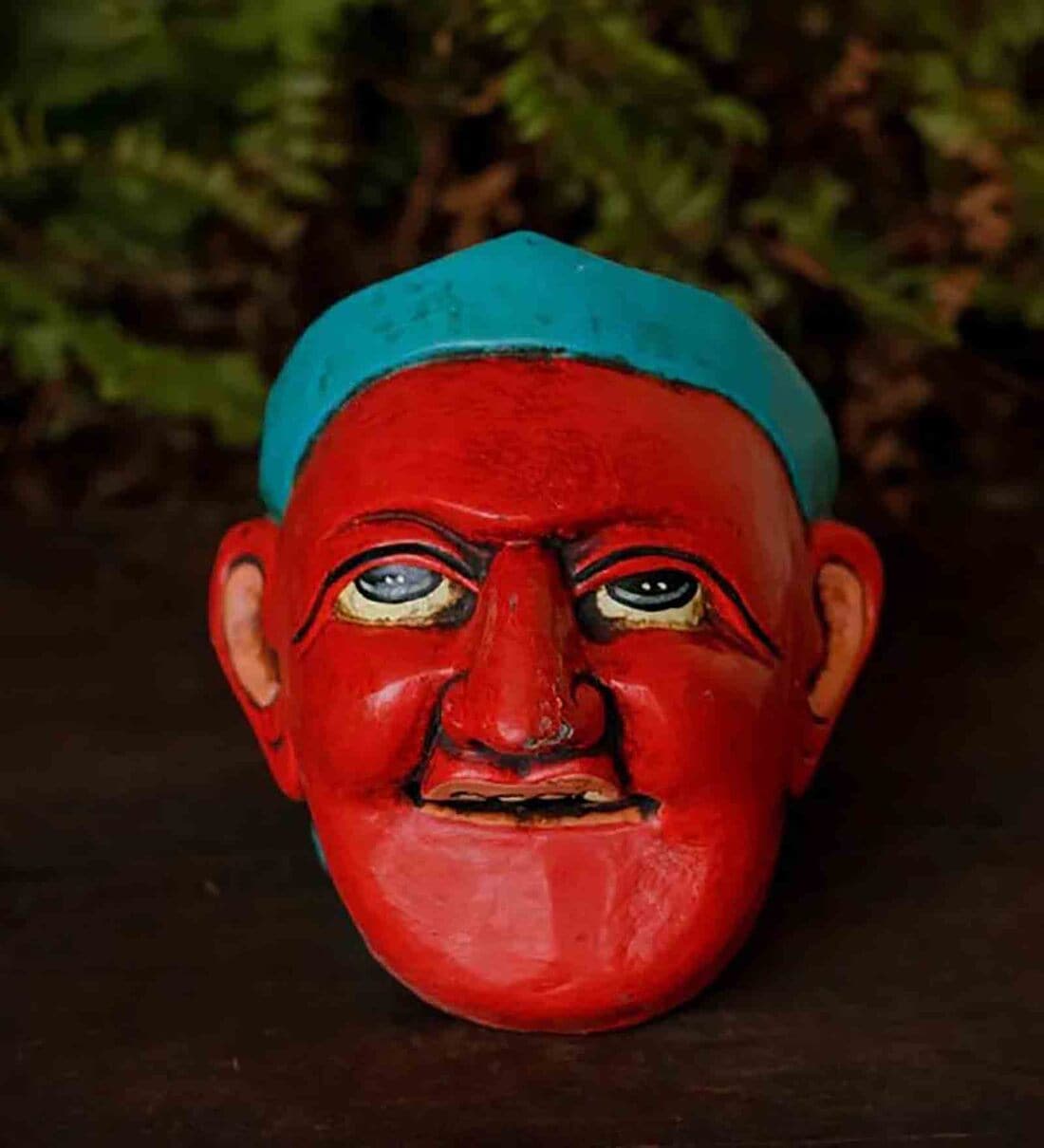 Buy Red Wooden Himalayan Wall Mask By Yellow Verandah at 100% OFF by ...