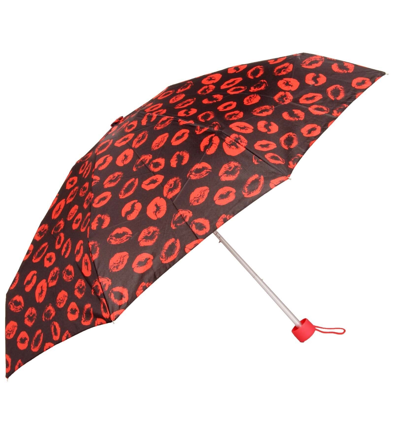 Buy Red & Black Star Printed 4 Fold Nylon Umbrella by Fabseason Online ...
