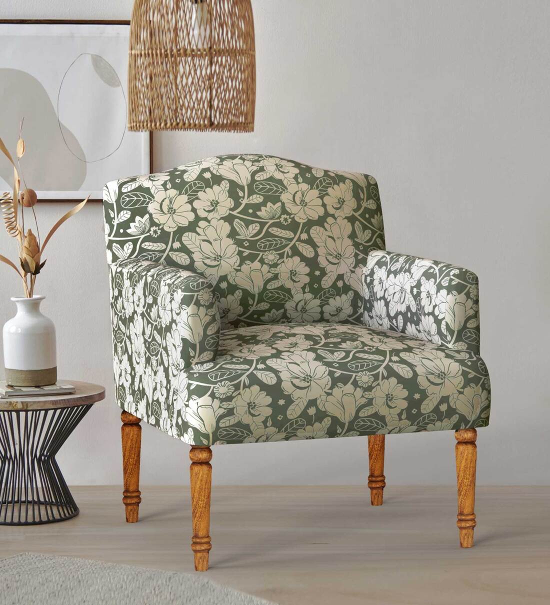 Buy Nawaab Arm Chair in Grey's Garden Print at 25% OFF by Chumbak ...