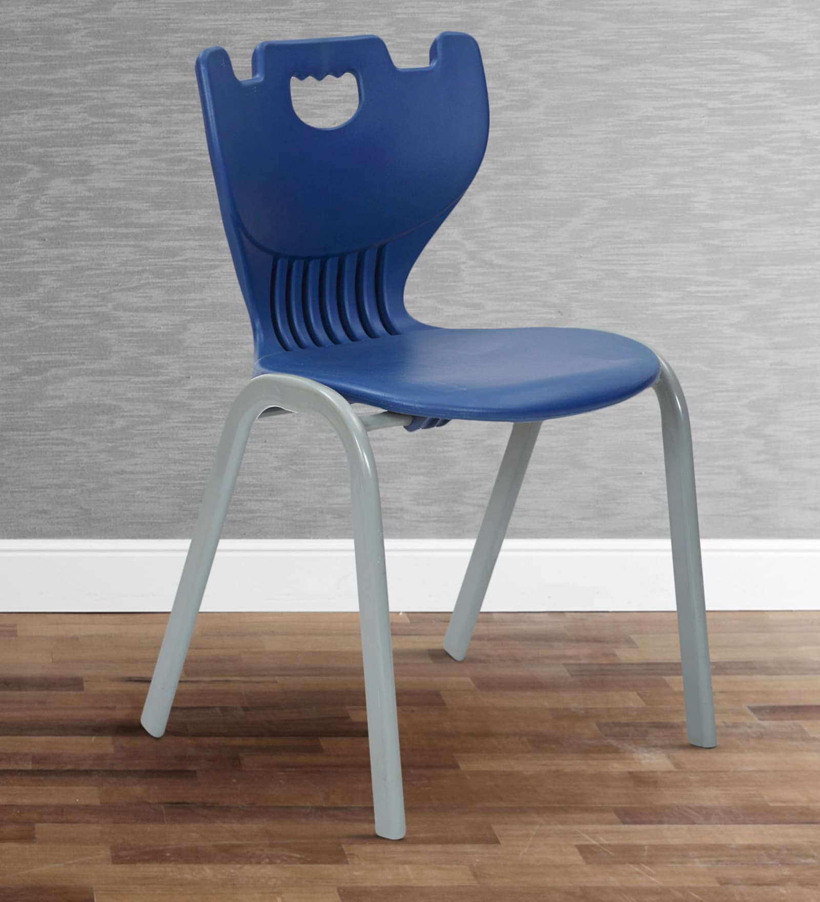 Buy Neo Plastic Stacking Chair in Blue Colour by Popcorn Online ...