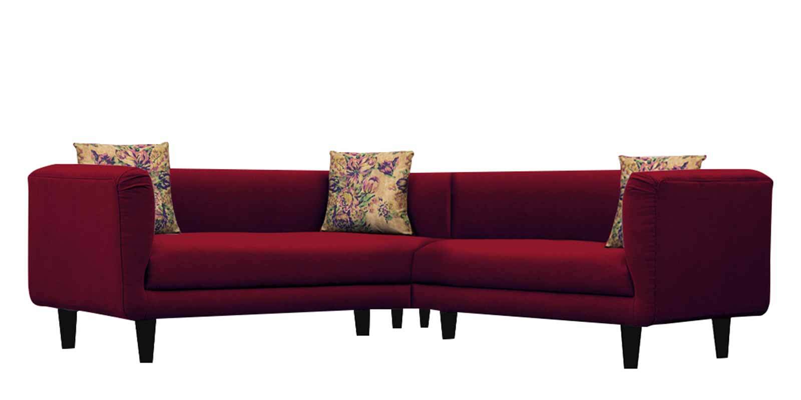 Buy Niki 6 Seater Corner Sofa In Blood Maroon Colour in L Shape at 47% ...