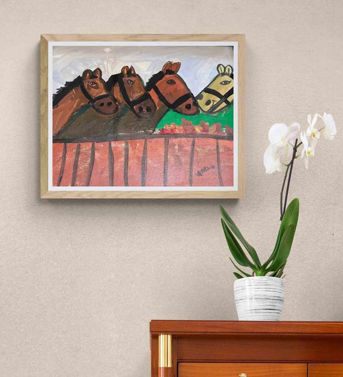 Buy No Horsing Around Handmade Acrylic Paint On Canvas Painting at 17% ...