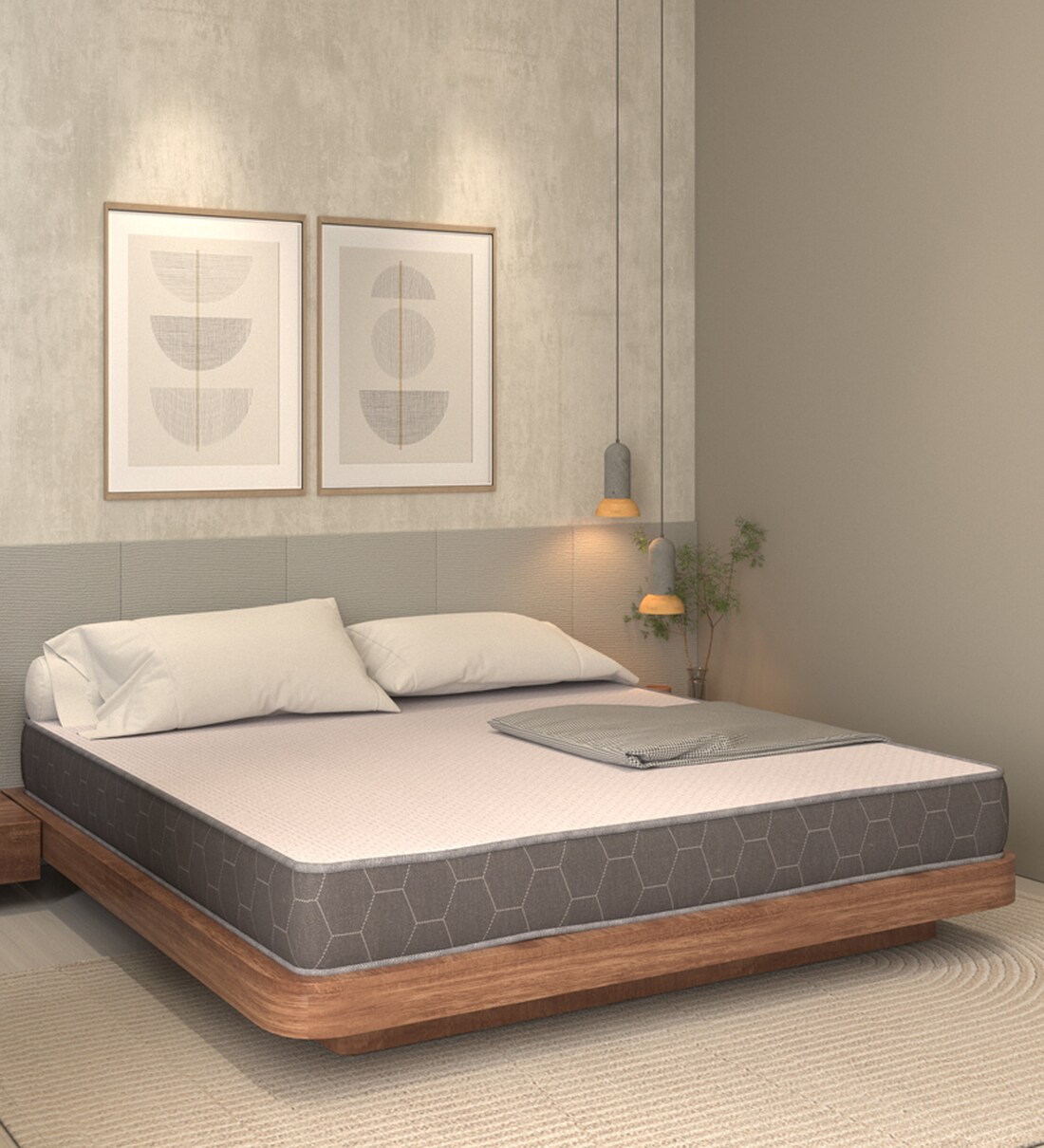 Buy Nube 6 inch Foam Queen Size Mattress in White Colour Online - Queen ...