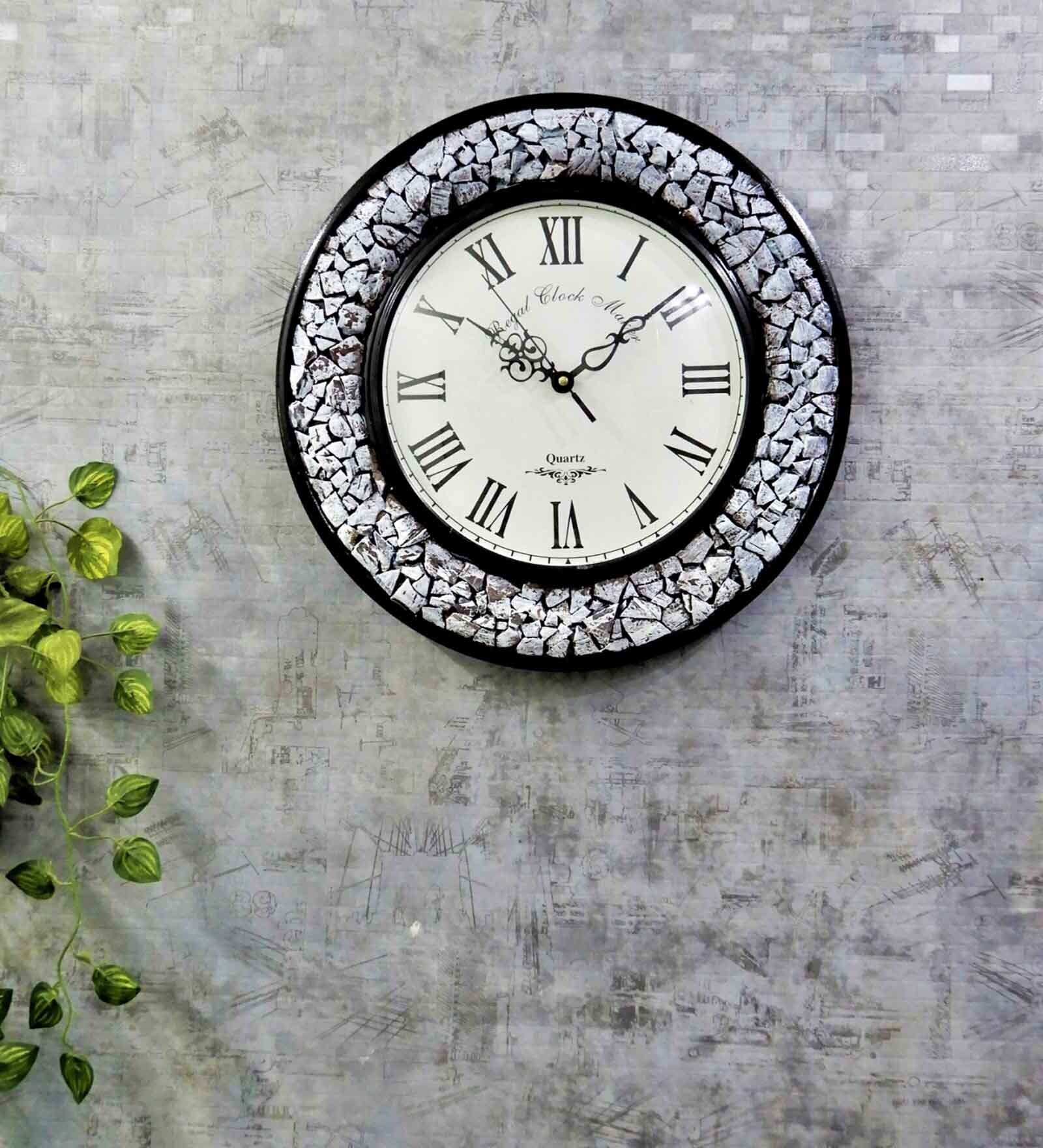 Buy Nut Shell Wooden Roman Dial Analog Wall Clock at 29% OFF by Disoo ...