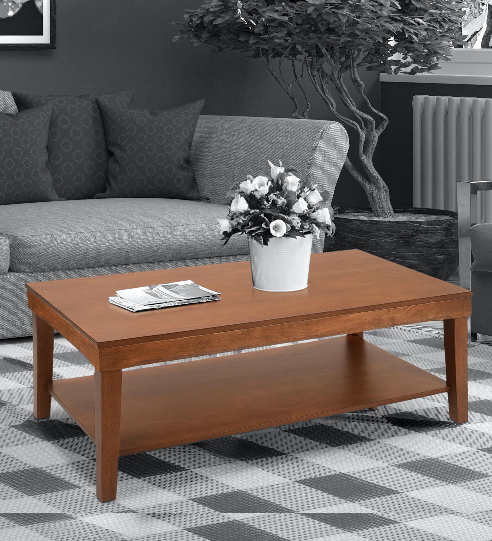 Buy Olenna Center Table in Walnut Colour at 47% OFF by @home | Pepperfry