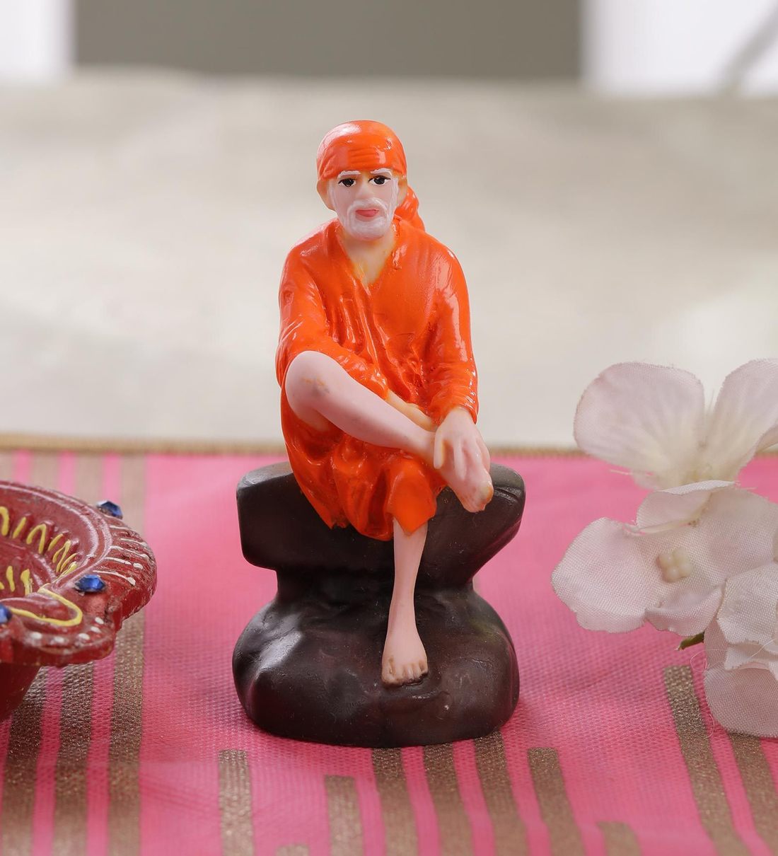 Buy Orange Marble Sai Baba Small Idol by Gallery99 at 34% OFF by ...