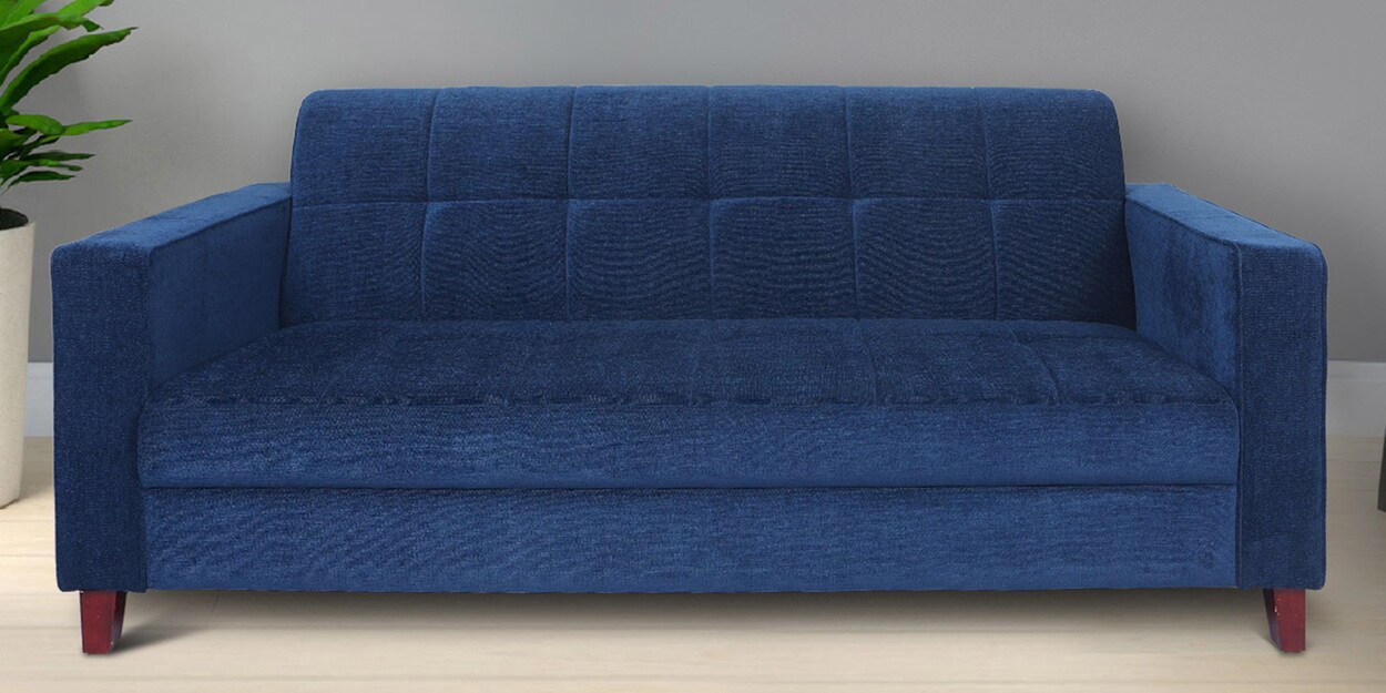 Buy Orlando Fabric 3 Seater Sofa In Blue Colour at 16% OFF by Couchly ...