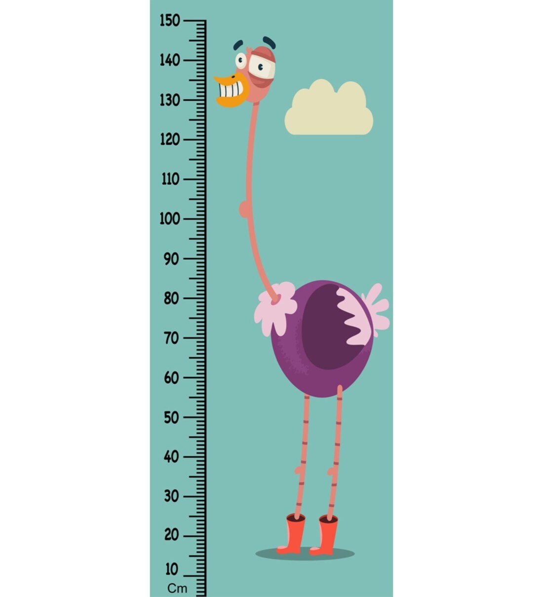 Buy Ostrich Cartoon Height Chart in Multicolour by Wens at 37% OFF by ...
