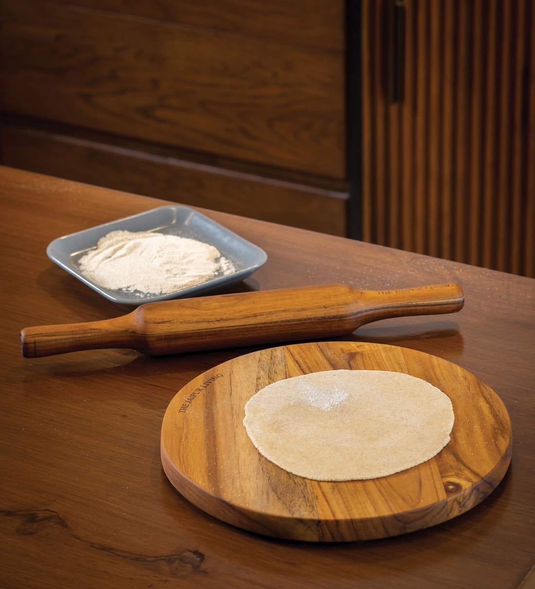 Buy Parma Honey Brown Acacia Wood Rolling Board & Pin Set at 67% OFF by ...
