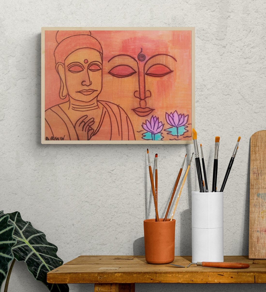 Buy Peace & Calm Buddha Original Handmade Painting at 36% OFF by ...