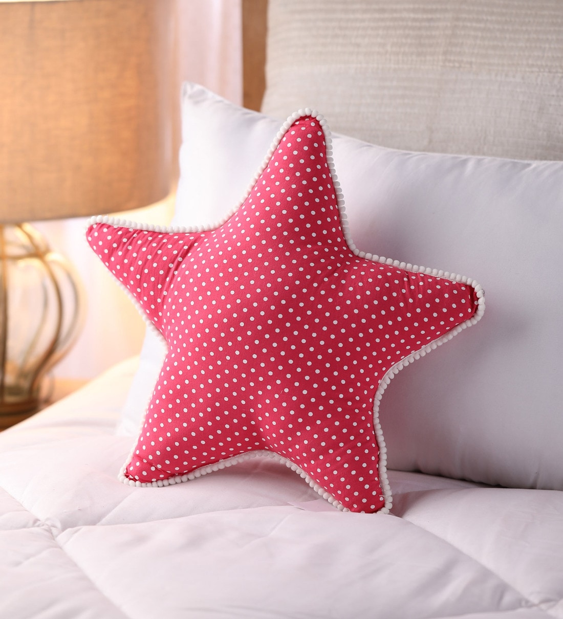 Buy Pink Cotton Star Shaped Cushion by Oscar home at 36% OFF by Oscar ...