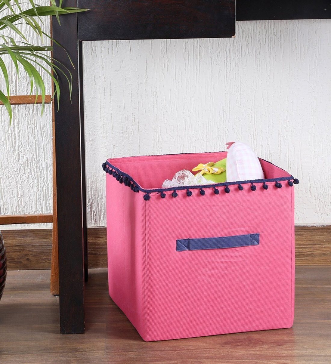 Buy Pitaya Fabric Kids Storage Box in Pink Colour Online - Kids Storage ...
