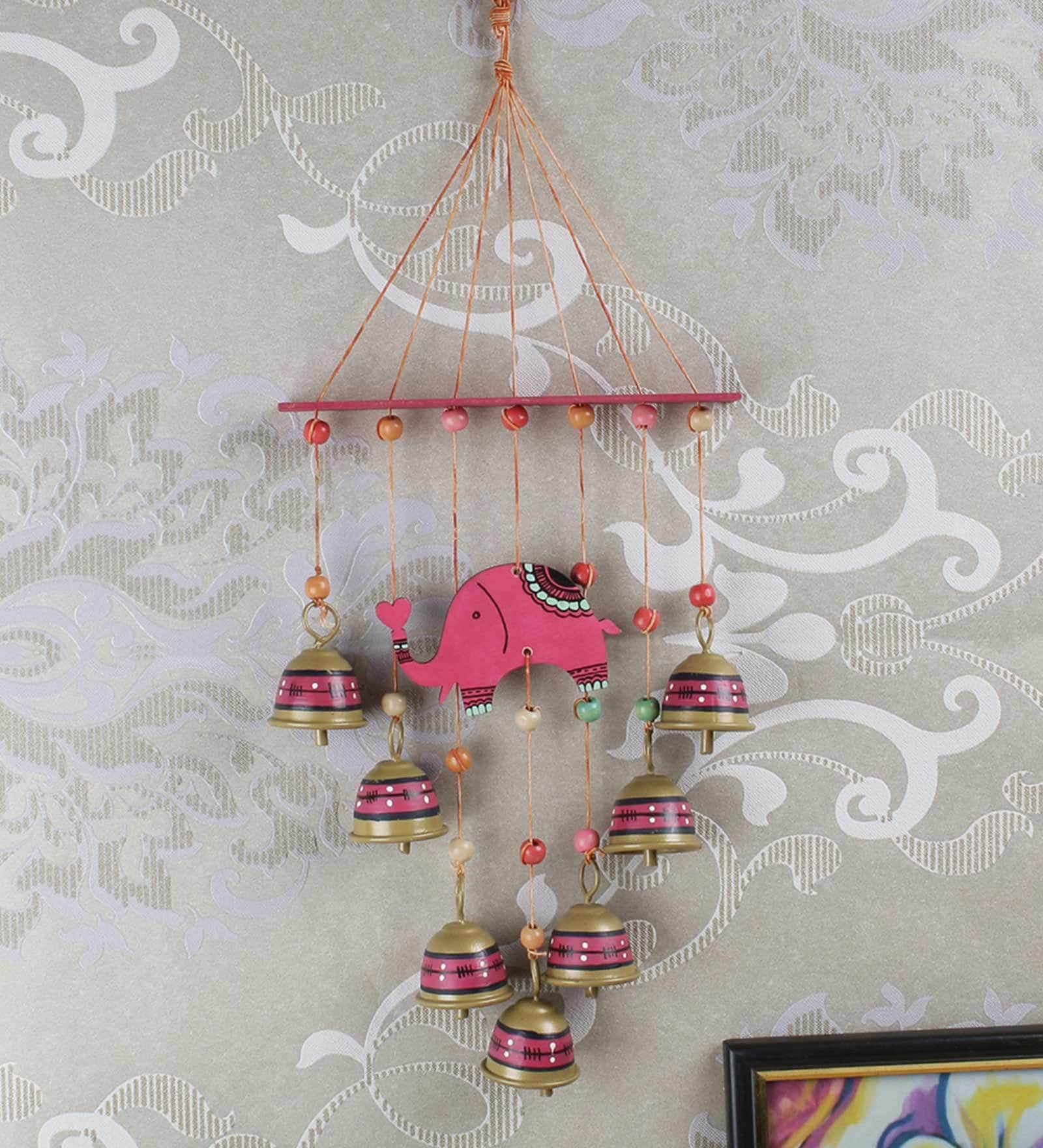 Buy Pink Elephant Wall Decorative Bells/ Wind Chime from Tinkle Bells ...
