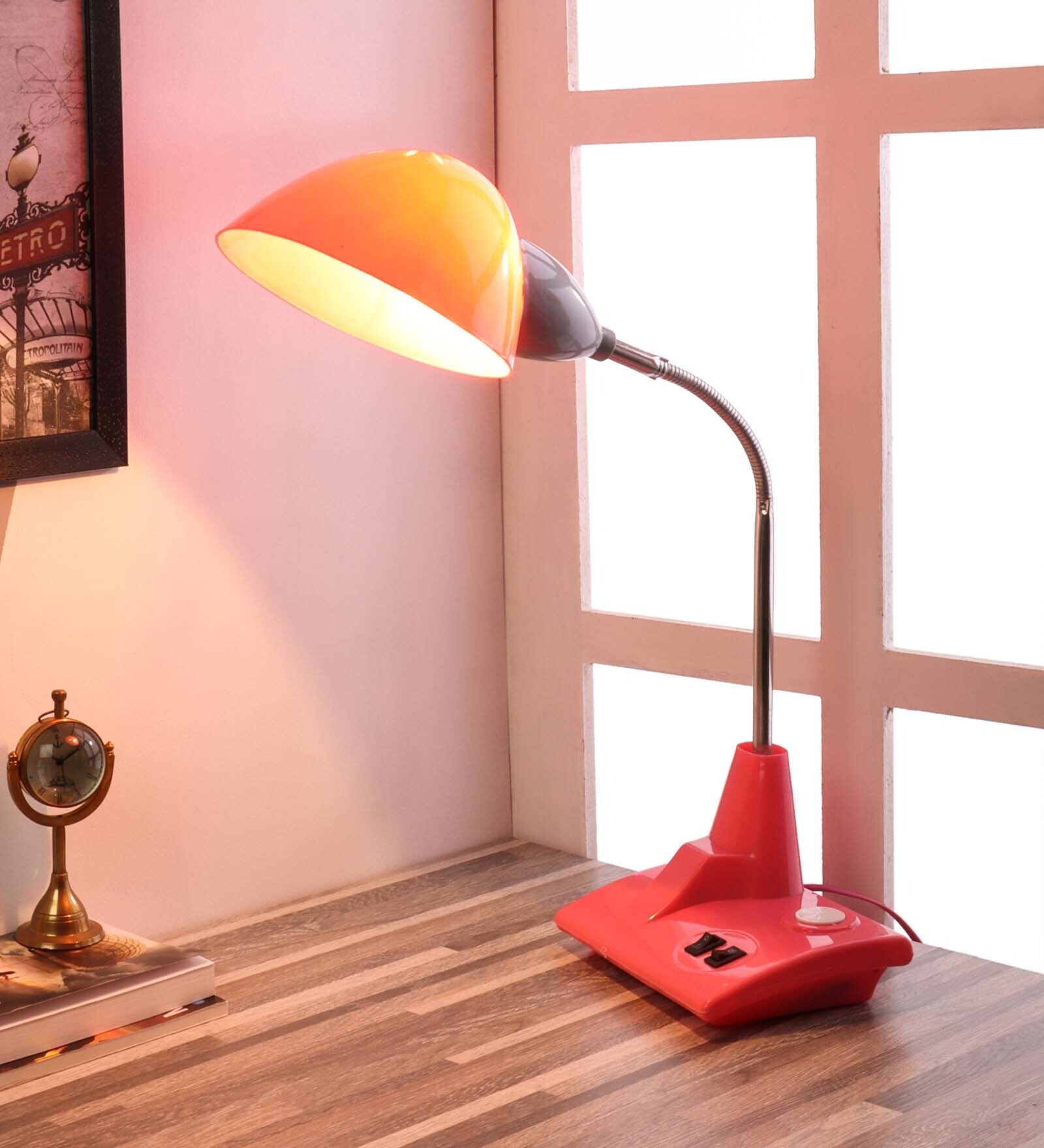 Buy Pink Pvc Shade Study Lamp With Pink Base By Beverly Studio Online ...