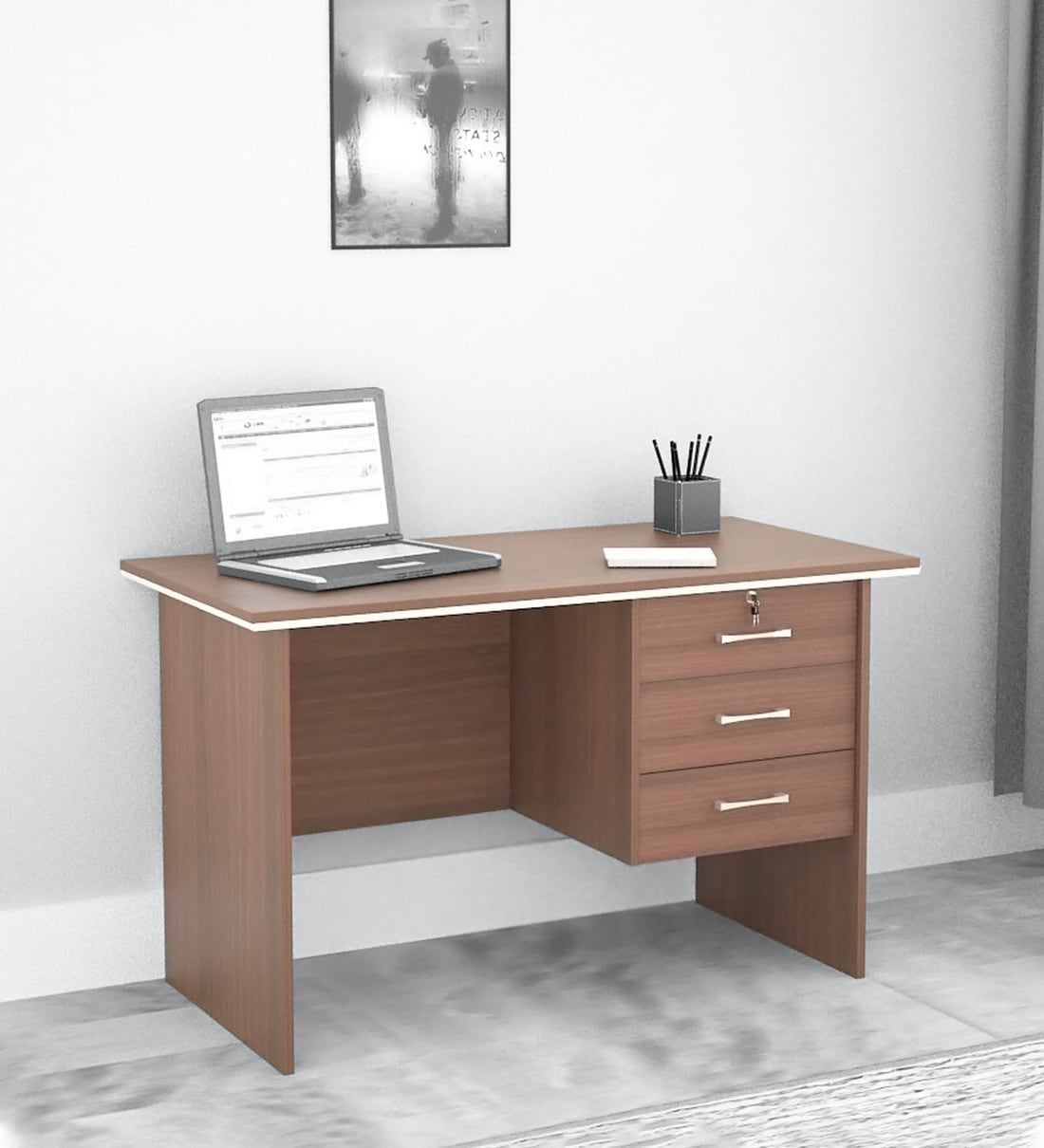 Buy Plutus Nexon Work Station in Acacia Finish Online - Work Stations ...